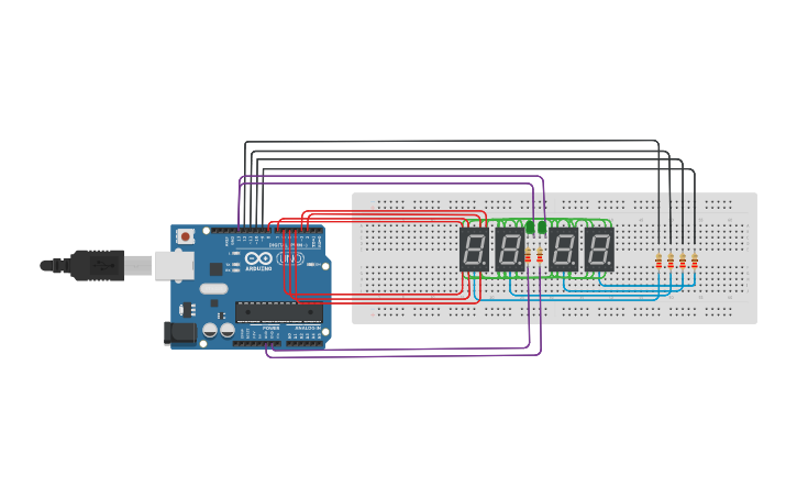 Circuit design Relogio-display - Tinkercad