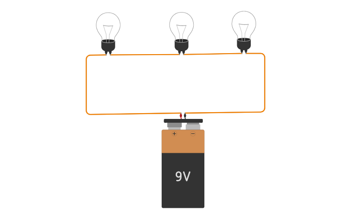Circuit design Series Bulb - Tinkercad