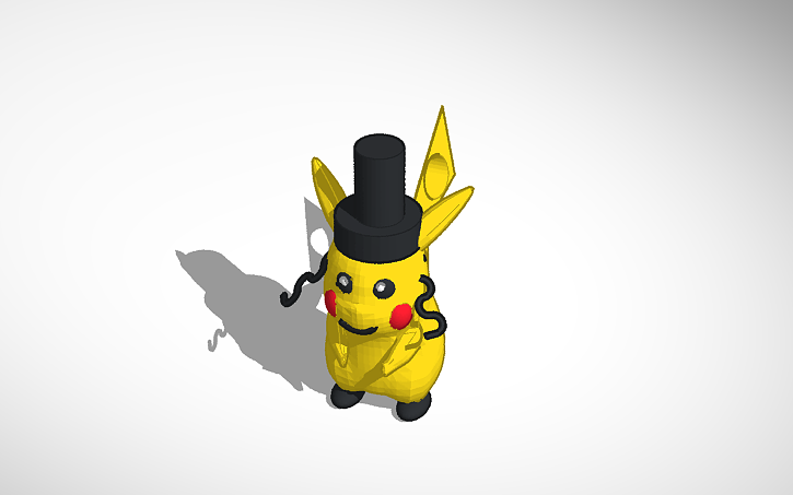 3D design pikachu - Tinkercad