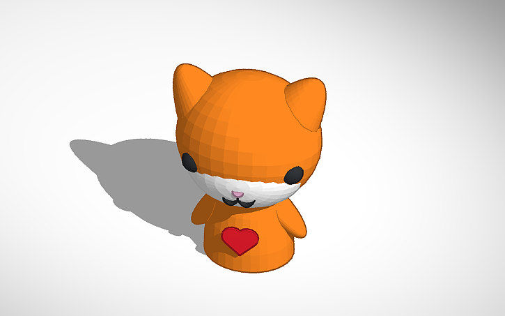 3D design Gato 3D - Tinkercad