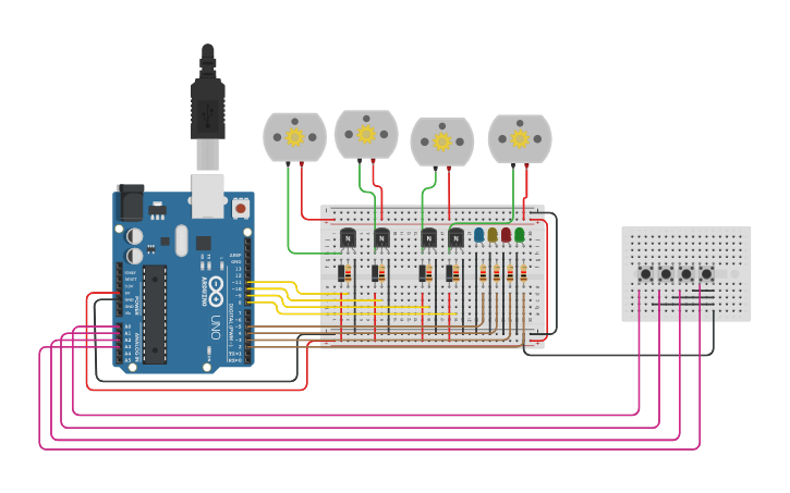 Circuit design Vending Machine - Tinkercad