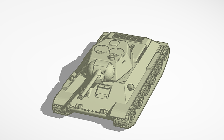 3D design T34 1944 - Tinkercad