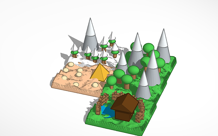 3D design горы - Tinkercad