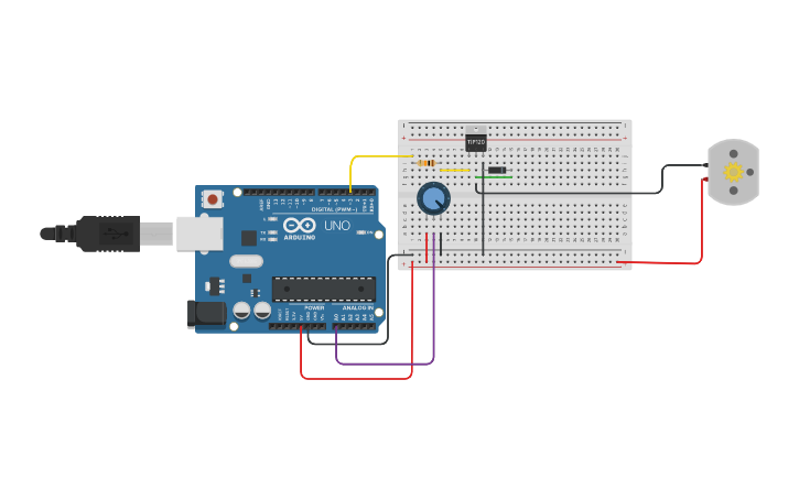 Circuit Design Acionamento De Servo Motor Potenciômetro Tinkercad