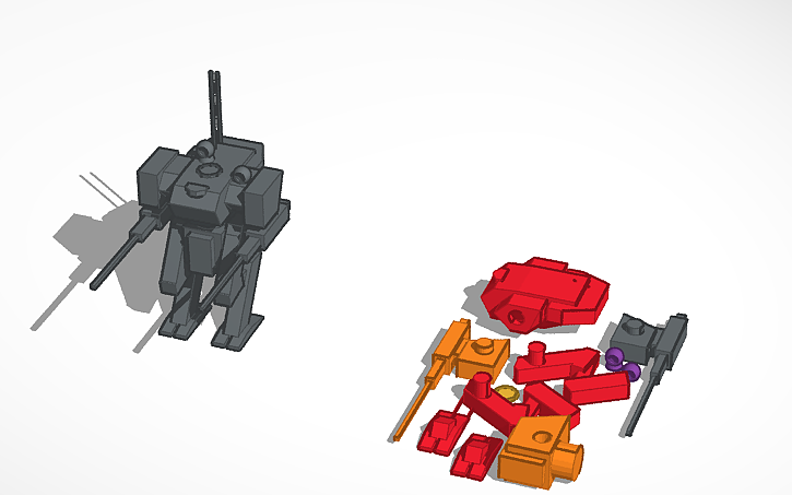 3D design + T2 Assault bot (ogre) | Tinkercad