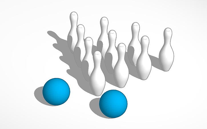 3D design Copyable Bowling set | Tinkercad