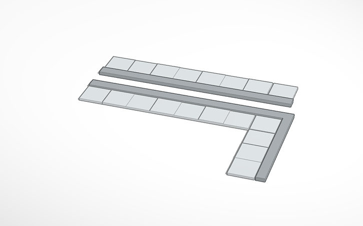 3D design Sidewalk and curb - Tinkercad