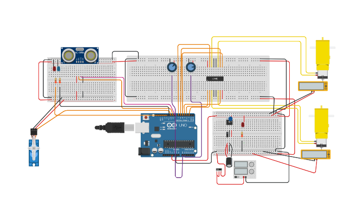 Circuit Design Robot Explorador Tinkercad