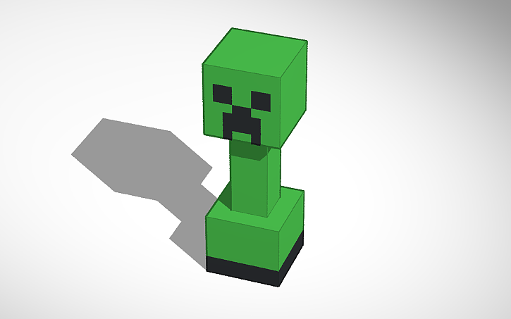 3D design creeper plastic texture pack - Tinkercad