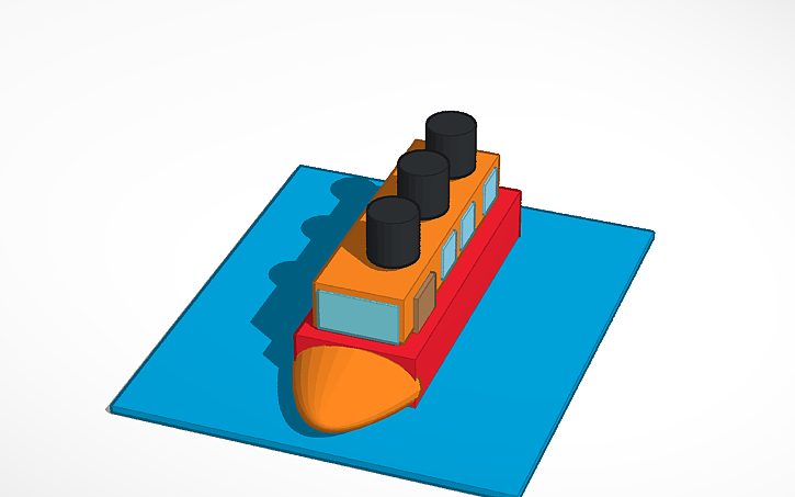 3D design ship - Tinkercad