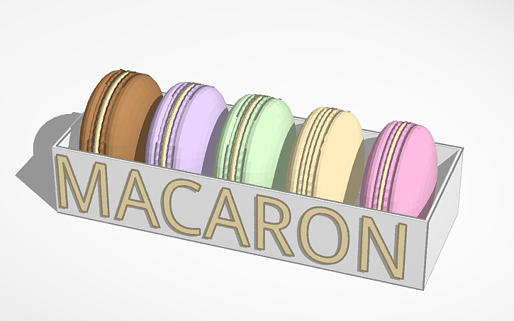 3D design MACARON - Tinkercad