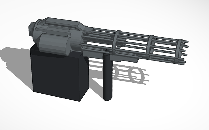 3D design MACHINE GUN - Tinkercad
