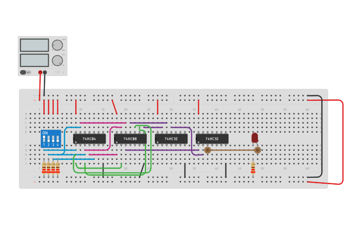 Circuit design Copy of practica 5 - Tinkercad