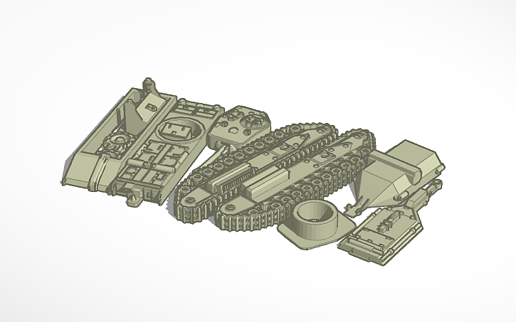 3D design Churchill Croc 1/72 | Tinkercad