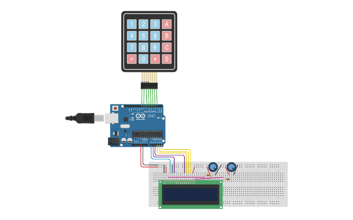 Circuit design Keypad Parte 2 | Tinkercad