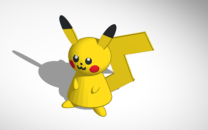 3D design 3-D Pikachu | Tinkercad