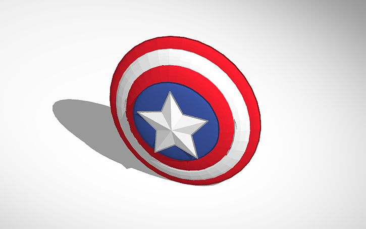 3D design Captain America's Shield (Real life sized) - Tinkercad