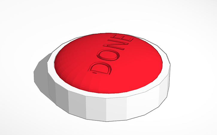 3D design BUTTON - Tinkercad