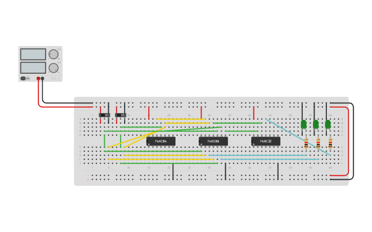 Circuit Design Magnitude Comparator 1 Bit Tinkercad