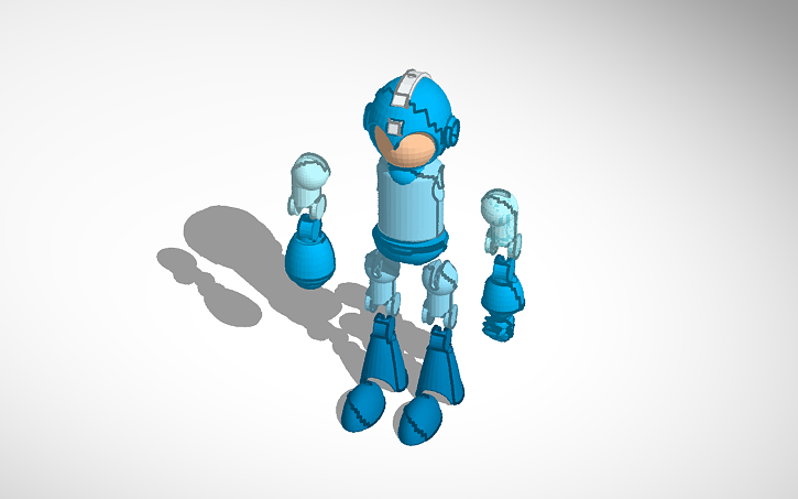 3D design Megaman jointed - Tinkercad
