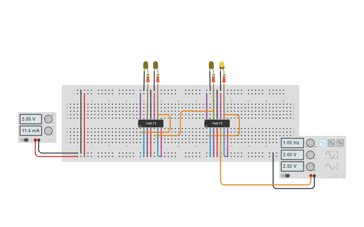 Circuit Design 4 Bit Full Modulus Asynchronous Up Counter Using Jk