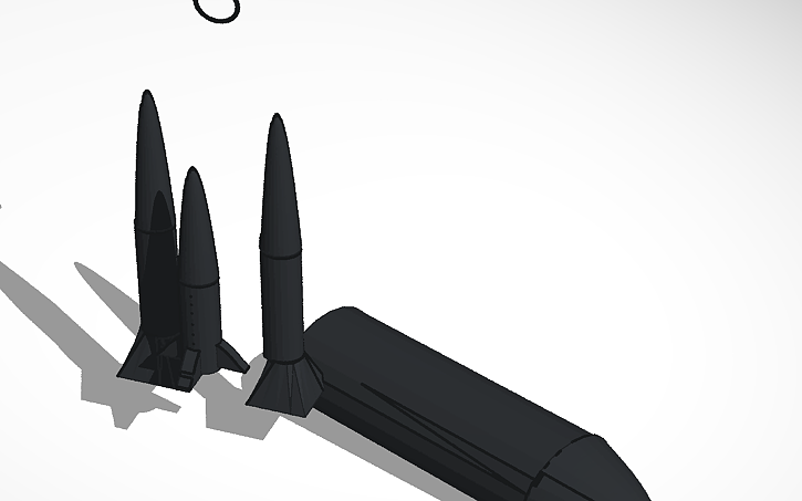 3D design rocket keychain - Tinkercad