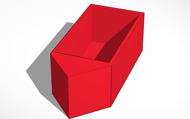 3D design square boat - Tinkercad