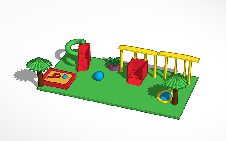 3D design outdoor playground thingy | Tinkercad