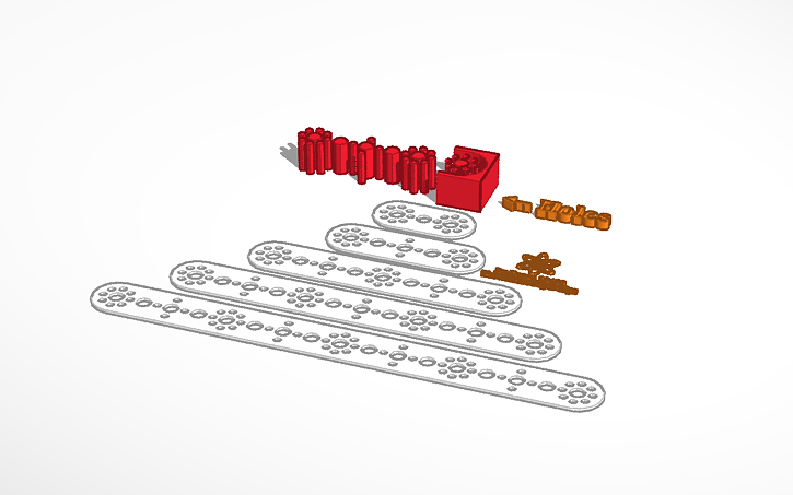 3D design FTC Tetrix Beams - Tinkercad