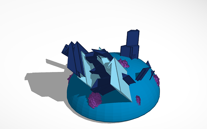 3D design Ocean Crystal Chunk | Tinkercad