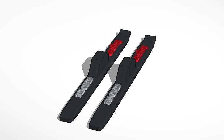 3D design RC snowmobile skis (supreme\send it) | Tinkercad