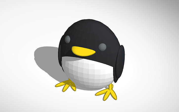 3D design cute penguin - Tinkercad
