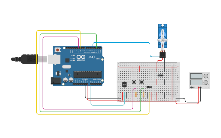 Circuit design Smart Window - Tinkercad