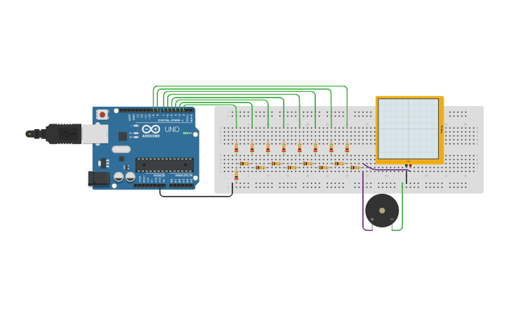Circuit design Sine generator | Tinkercad