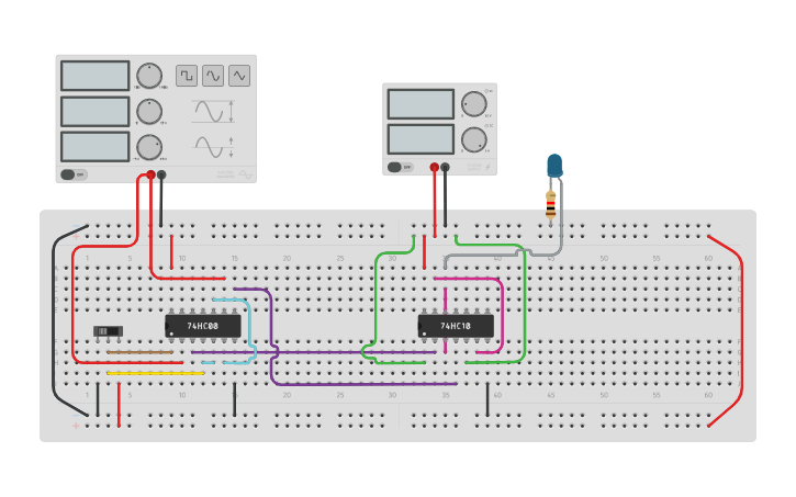 Circuit Design D Flip Flop Tinkercad