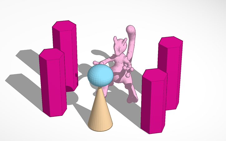 3D design Copy of mewtwo - Tinkercad