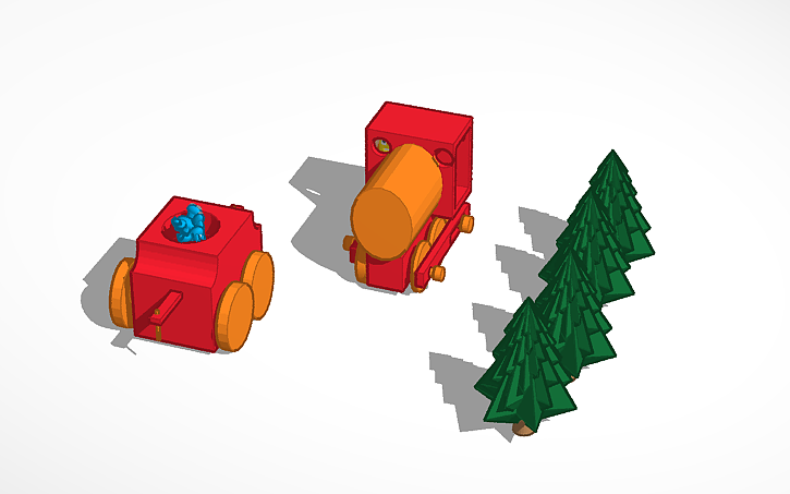 3D design toy train. - Tinkercad