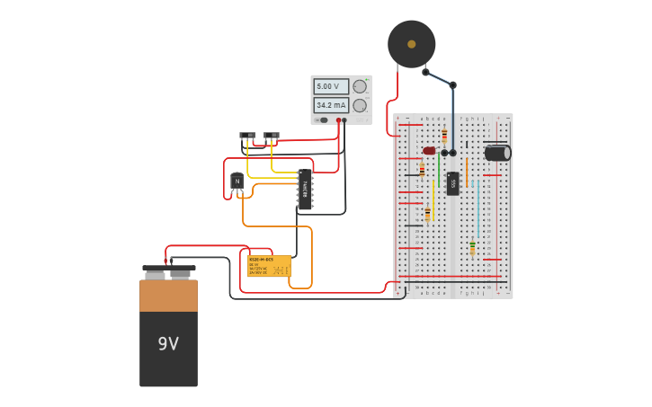 Circuit design Alarm | Tinkercad