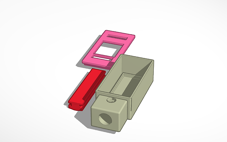3D design Relay box with 12v plug with 3d printer rail - Tinkercad