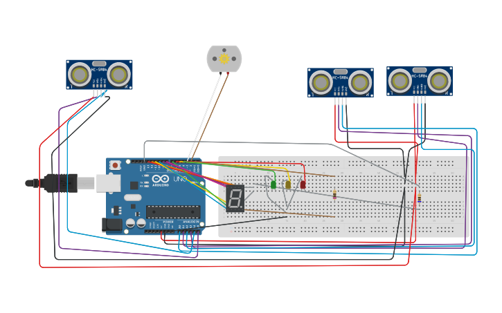 Circuit Design Parking System Tinkercad