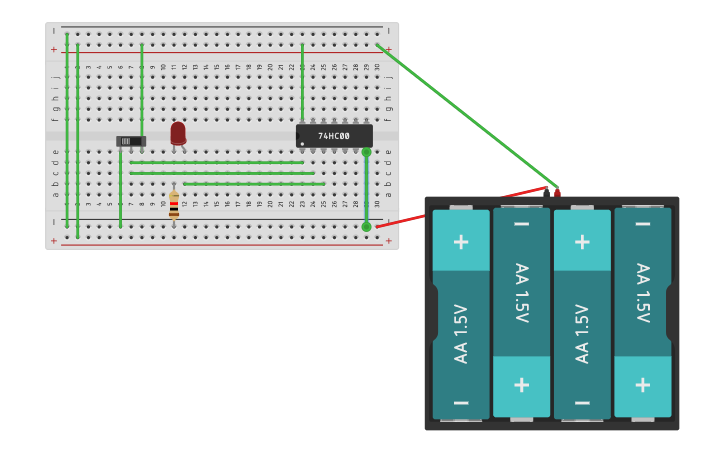 Circuit Design Nand Gate Tinkercad