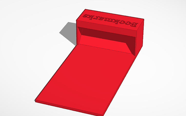 3D design Bookmark Holder 2 - Tinkercad