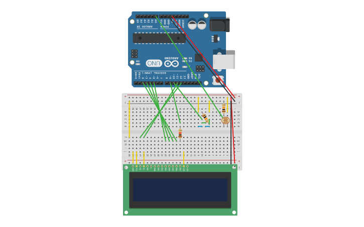 Circuit design Humidity and temp - Tinkercad