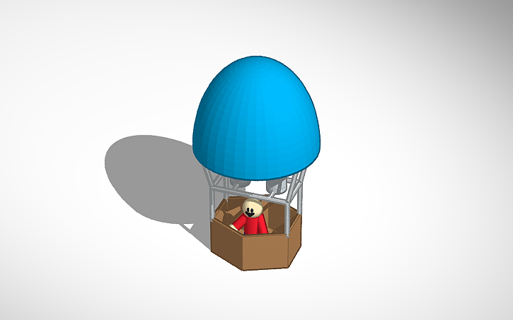3D design hot air balloon - Tinkercad