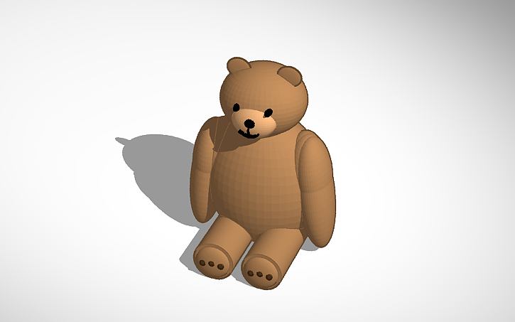 3D design Teddy Bear - Tinkercad
