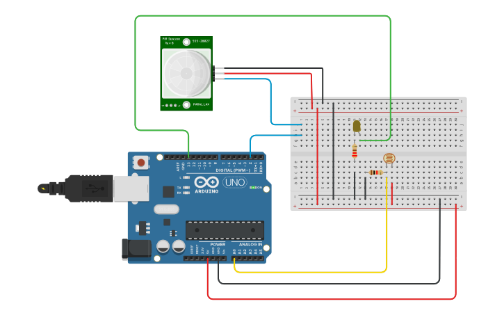 Circuit design (Eleve) Eclairage Automatique - Tinkercad