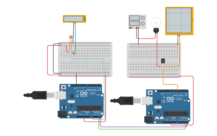 Circuit Design Controlling Actuators Tinkercad