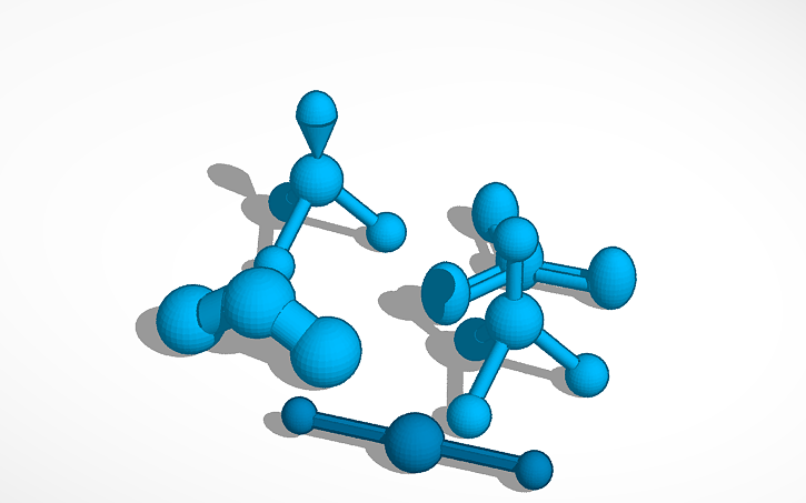 3D design Molecular Shapes- Pudoka - Tinkercad