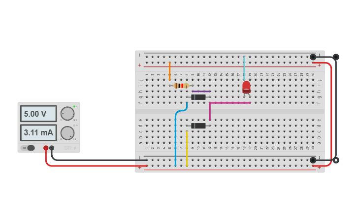 Circuit design And Resistor Logic Gate - Tinkercad