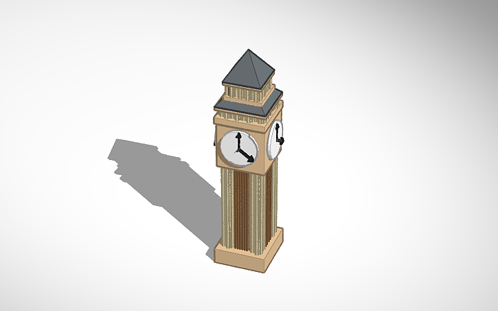 3D design Big-Ben - Tinkercad